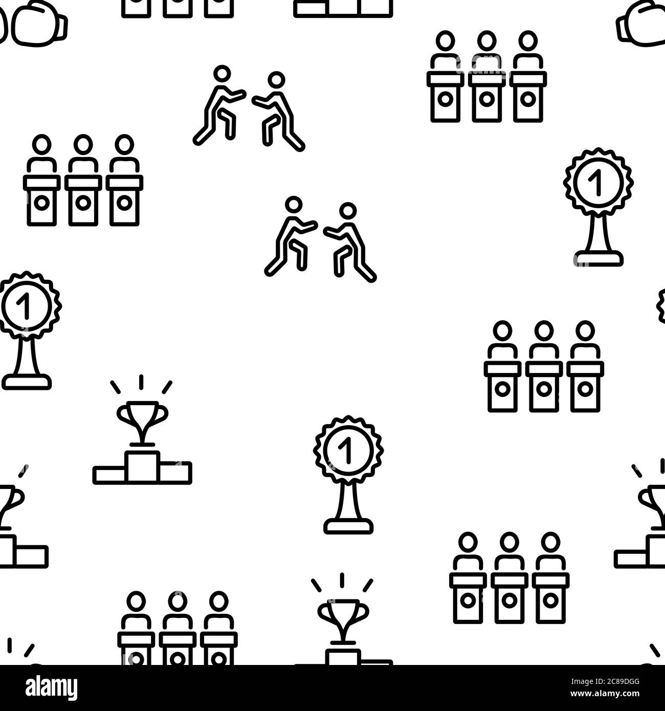 Contest Sport Activity Vector Seamless Pattern Stock Vector Image & Art ...