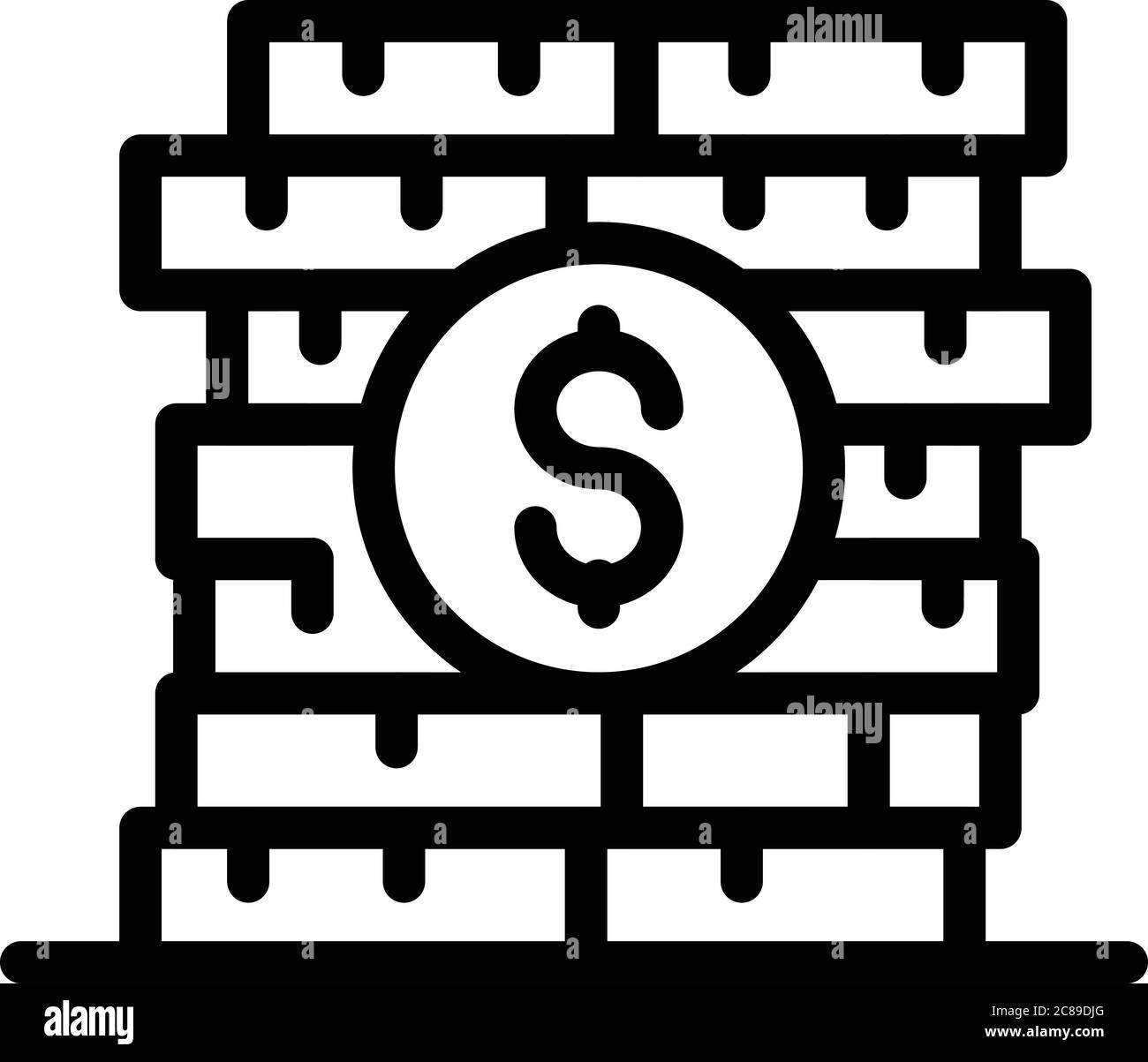 Broker coin stack icon, outline style Stock Vector Image & Art - Alamy
