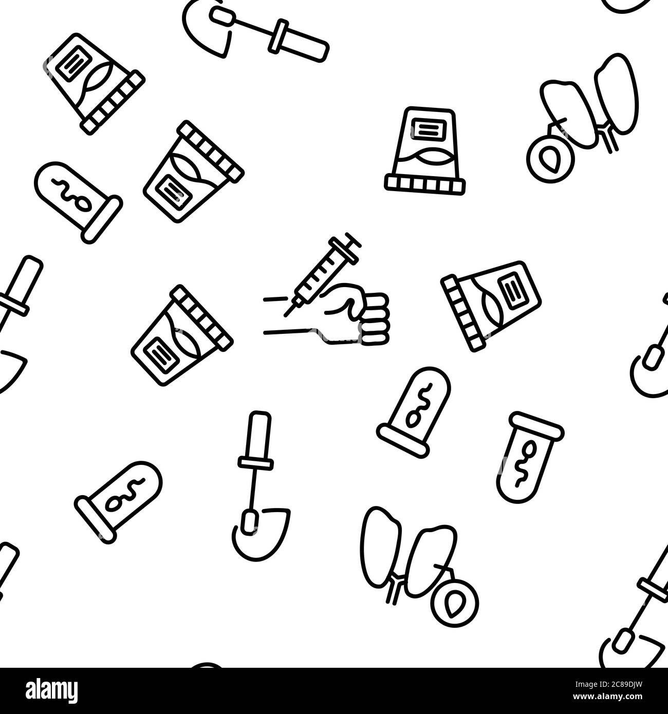 Medical Test Analysis Vector Seamless Pattern Stock Vector Image & Art ...