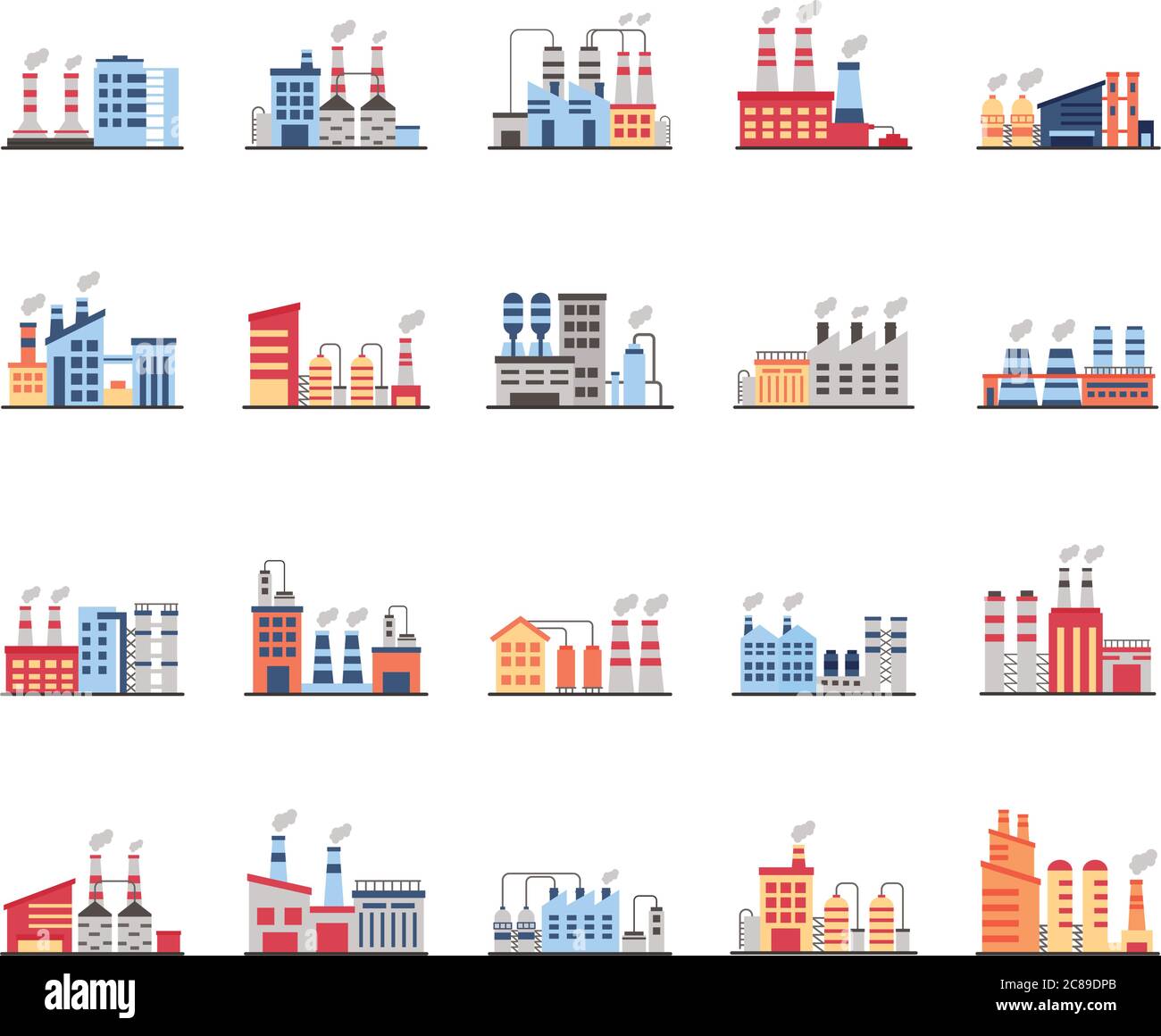 Exterior of chemical plant Stock Vector Images - Alamy