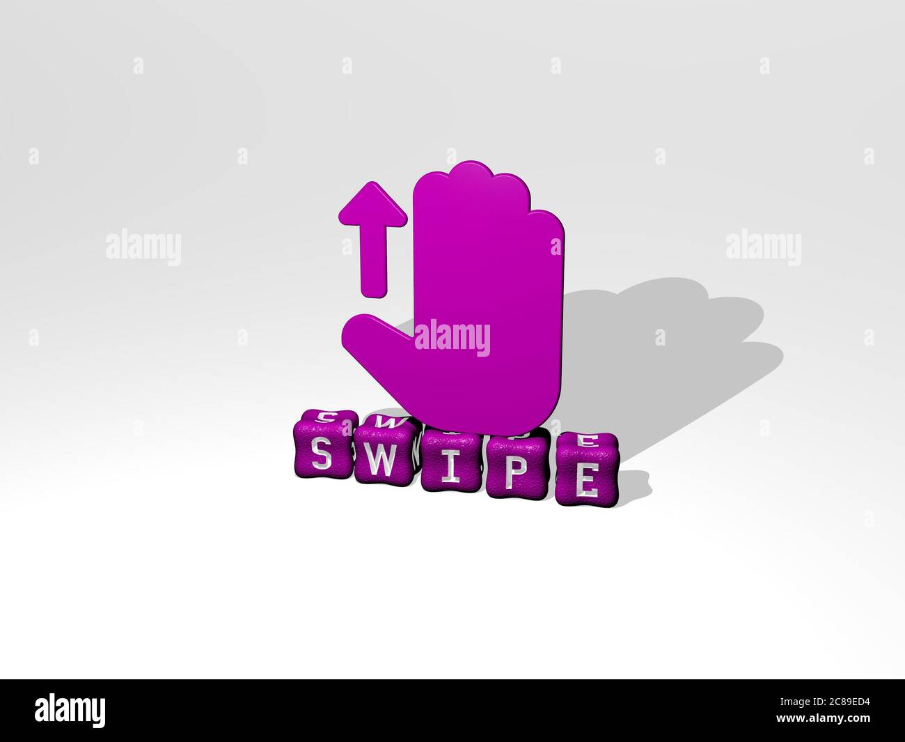 3D graphical image of SWIPE vertically along with text built by ...
