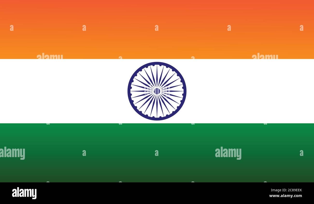 India flag vector.Indian flag illustration.India national flag Stock ...