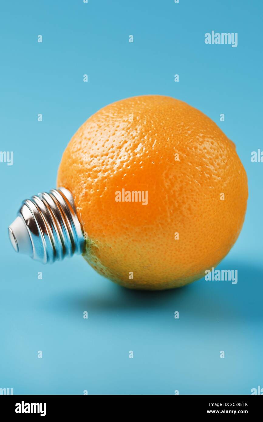 Orange Light Bulb Idea