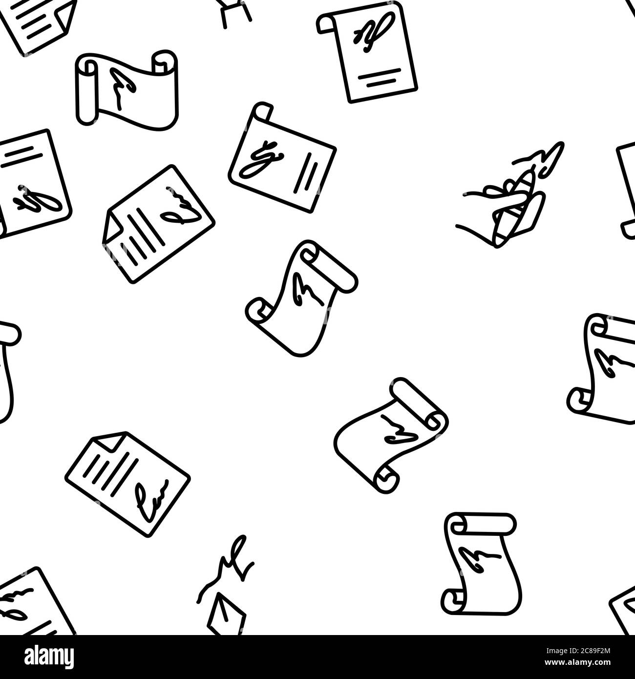 Vector concept signature signing Black and White Stock Photos & Images ...