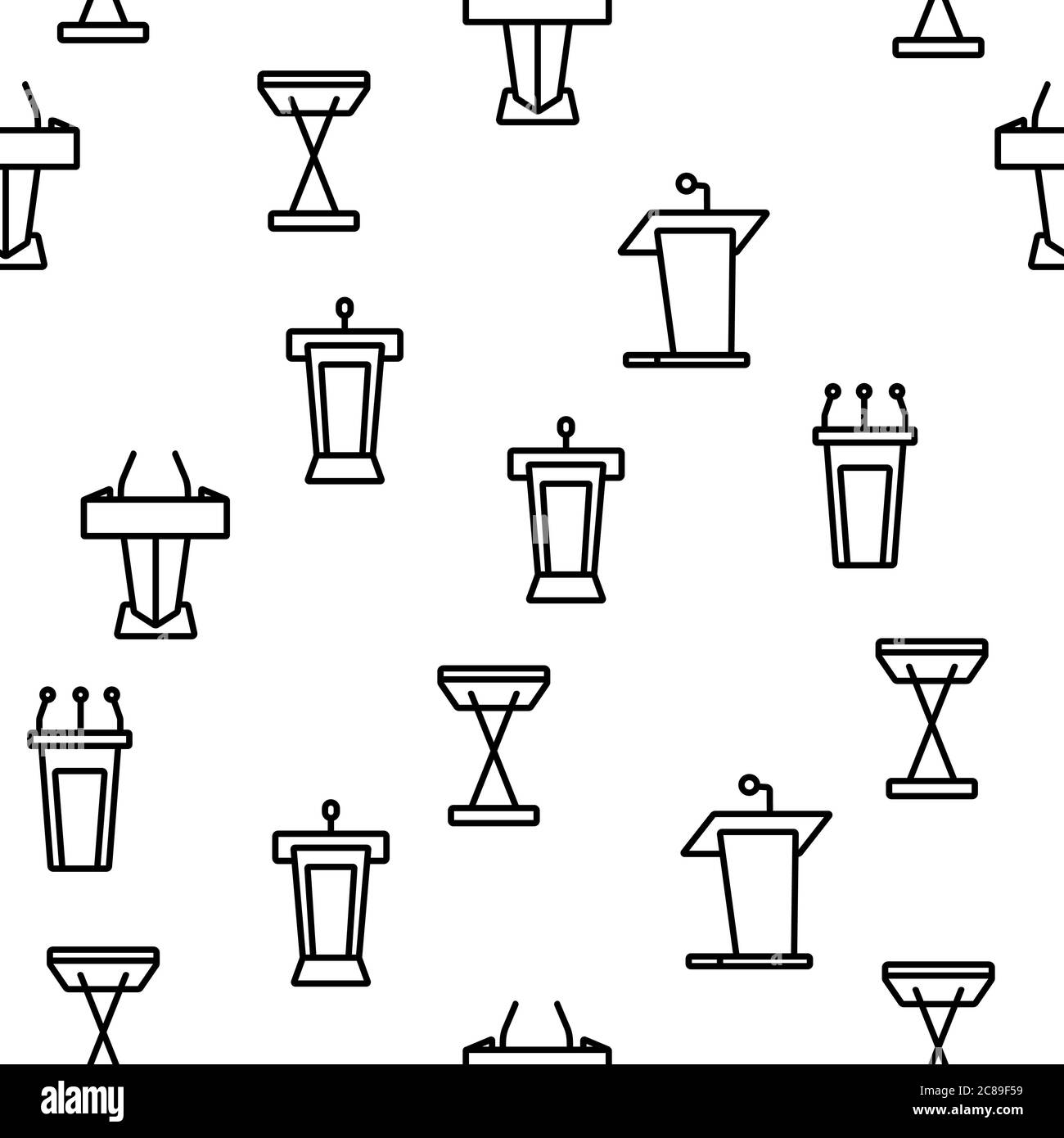 Podium Speaker Tool Vector Seamless Pattern Stock Vector Image & Art ...