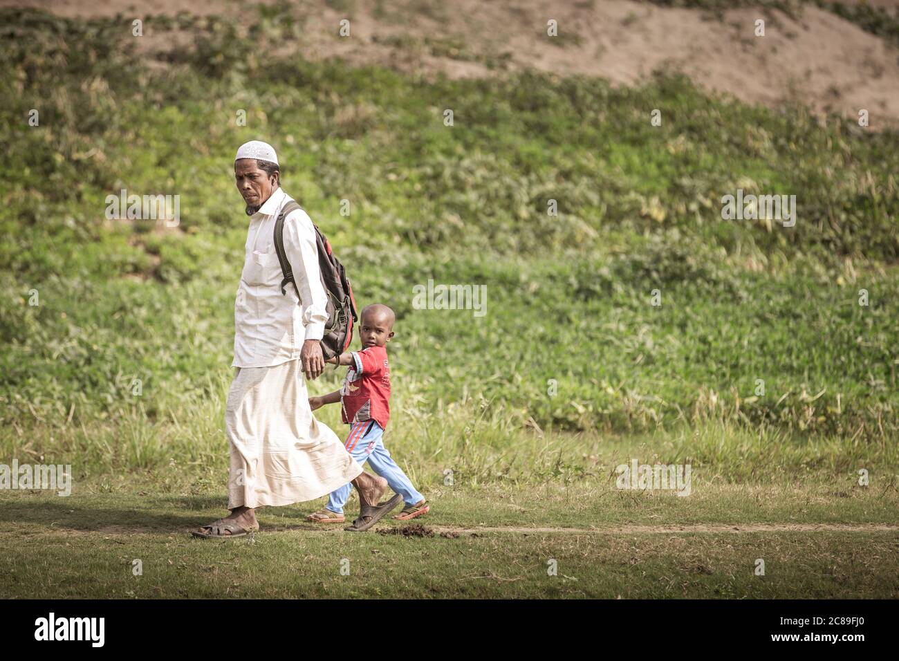 Chittagong, Bangladesh, 25th February 2016: bangladeshi man walking in ...