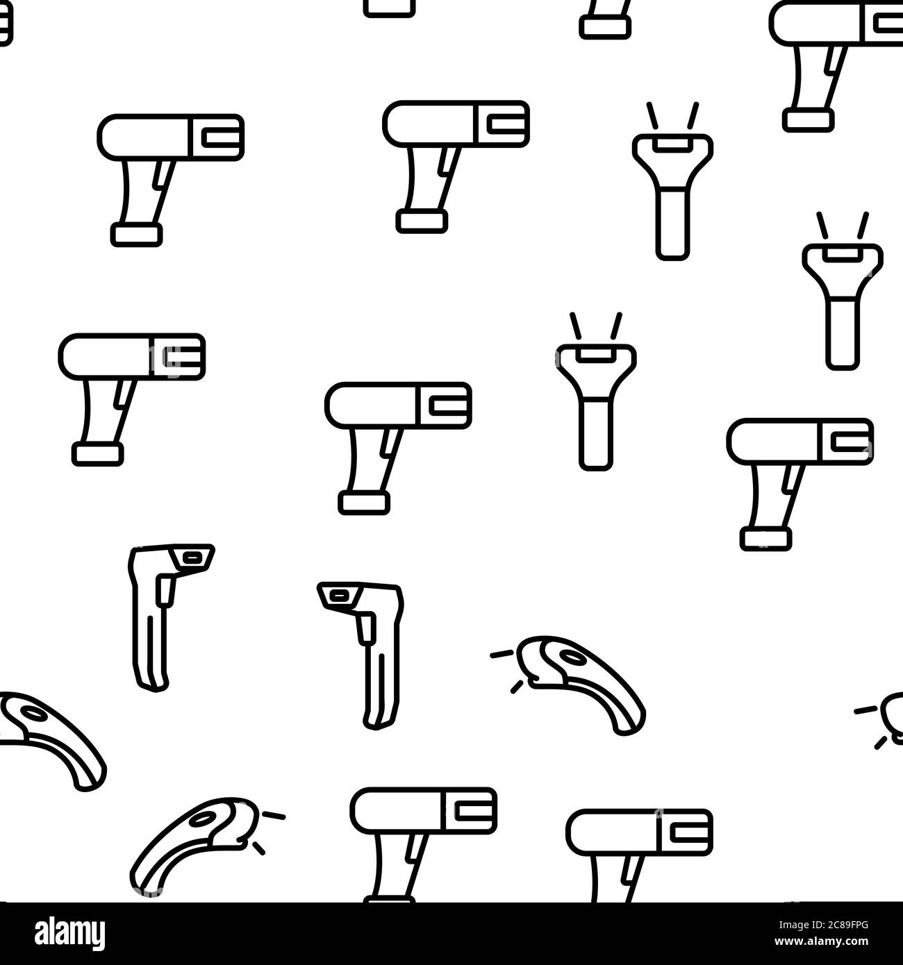 Barcode Scanner Device Vector Seamless Pattern Stock Vector Image & Art ...