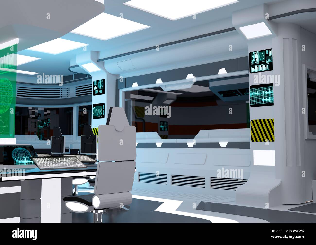 Futuristic command center interior hi-res stock photography and images ...