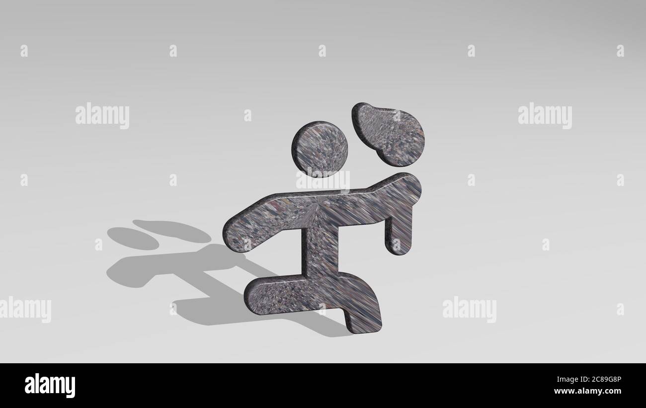 olympics torch casting shadow from a perspective. A thick sculpture ...