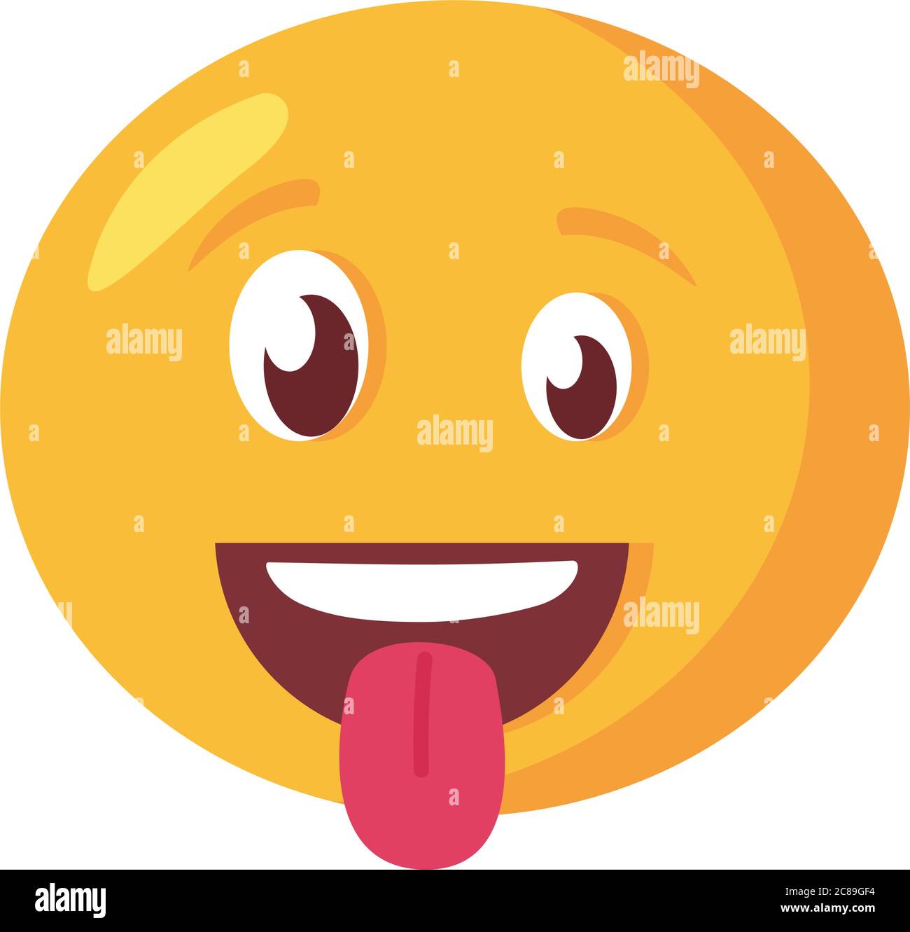 Crazy tongue out emoticon face Cut Out Stock Images & Pictures - Alamy