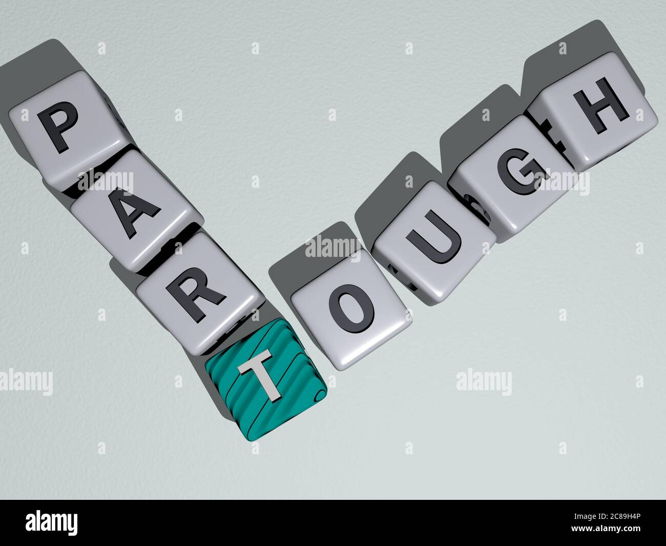TOUGH PART combined by dice letters and color crossing for the related ...
