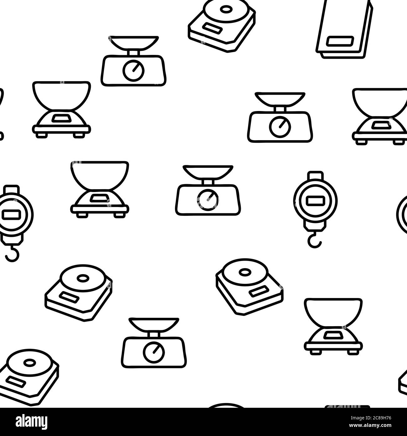Scales Measuring Tool Vector Seamless Pattern Stock Vector Image & Art ...