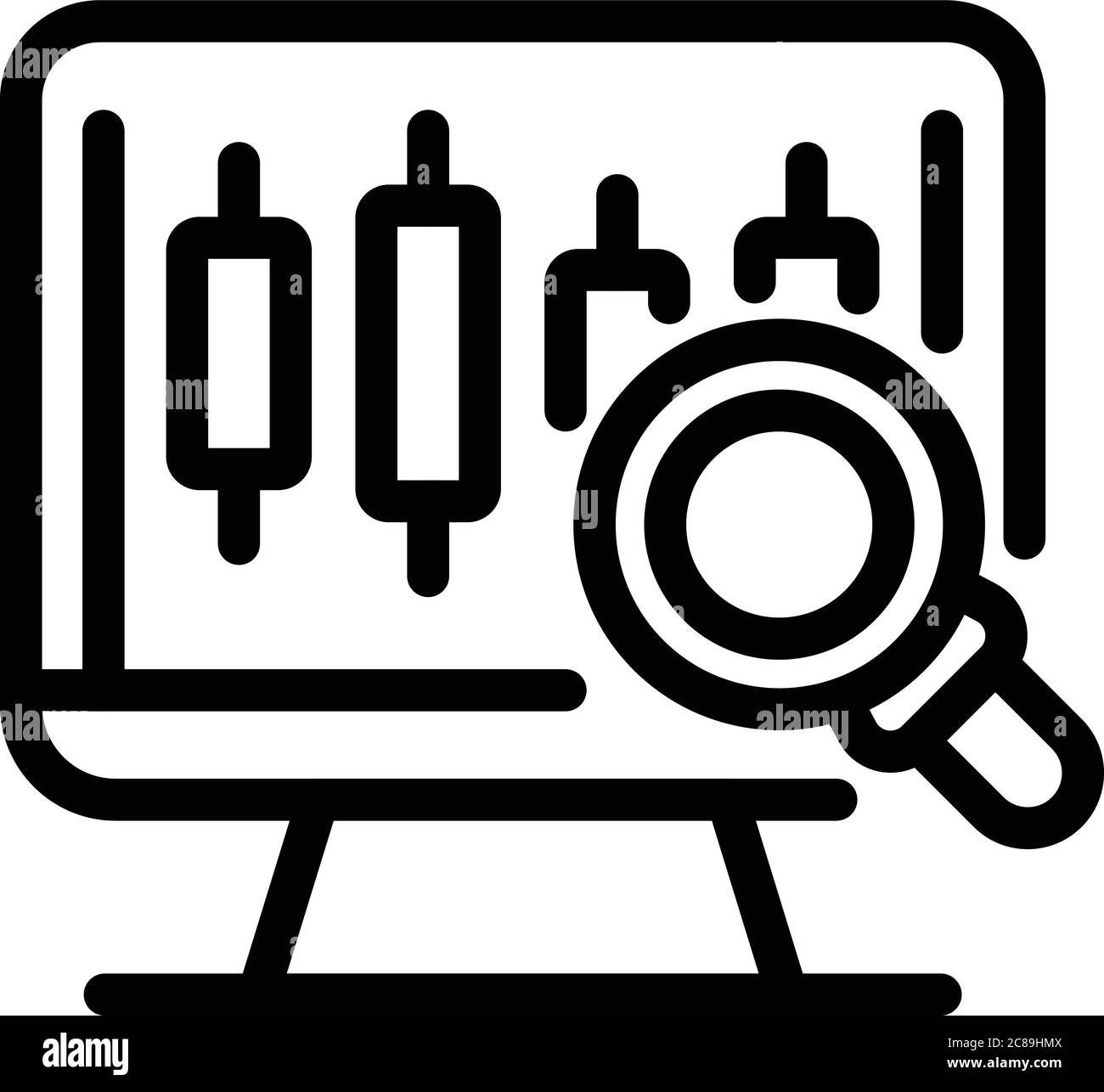 Trader online analysis icon, outline style Stock Vector Image & Art - Alamy