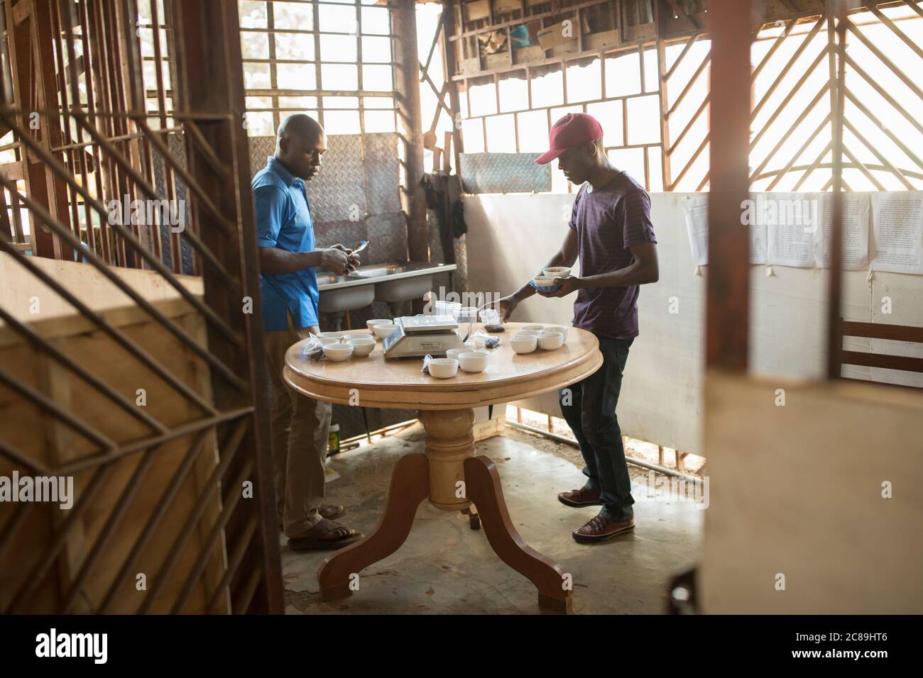Coffee tasting (cupping) by Q-grader professional tasters at Mountain ...