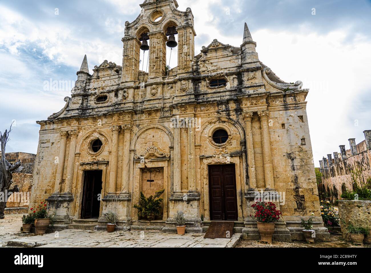 The church or catholicon at Arkadi Monastery Stock Photo - Alamy