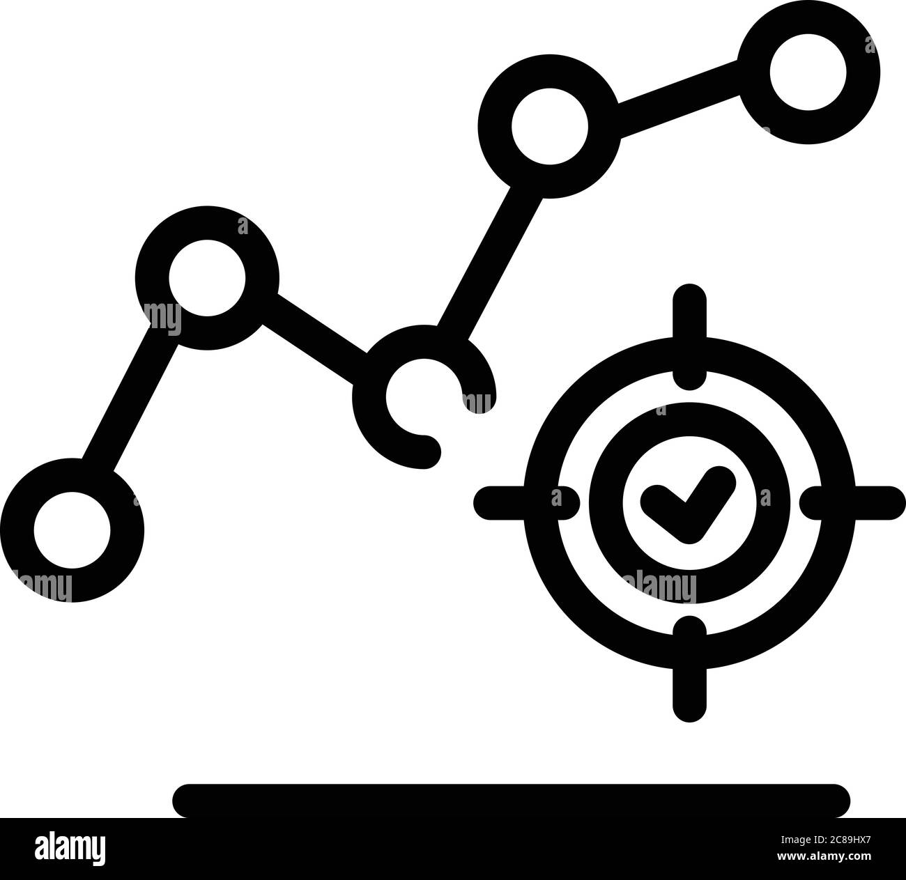 Trader graph target icon, outline style Stock Vector Image & Art - Alamy