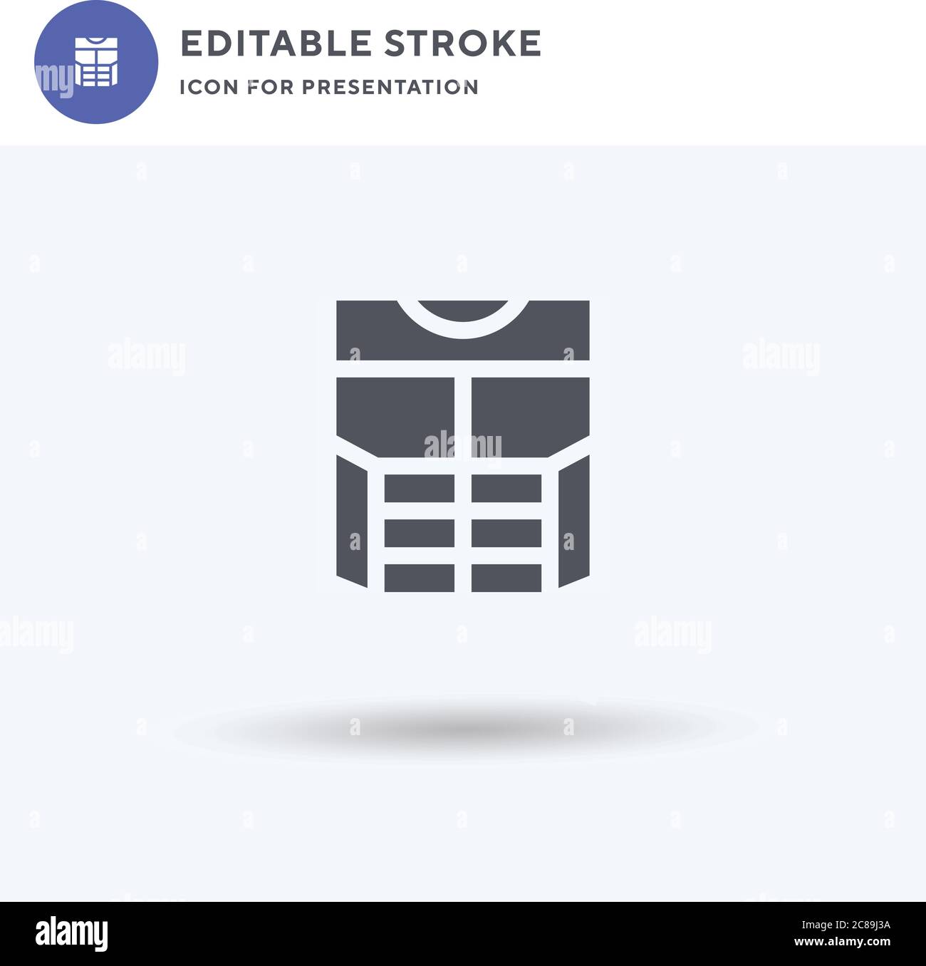 Armor icon vector, filled flat sign, solid pictogram isolated on white ...