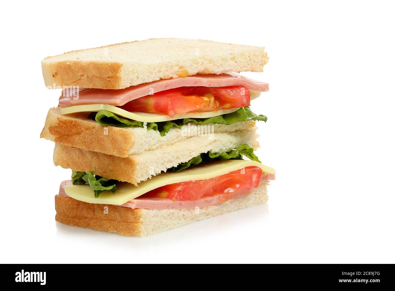 cut in half healthy sandwich isolated on white Stock Photo - Alamy