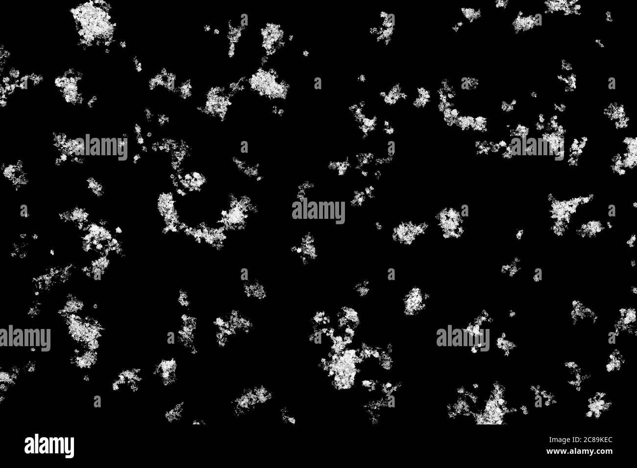 real snow isolated on black, design elementt Stock Photo - Alamy