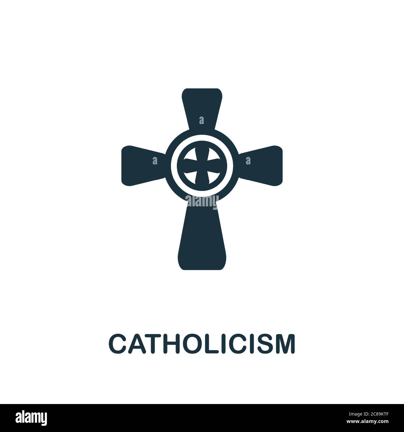 Catholicism icon. Simple element from religion collection. Creative ...