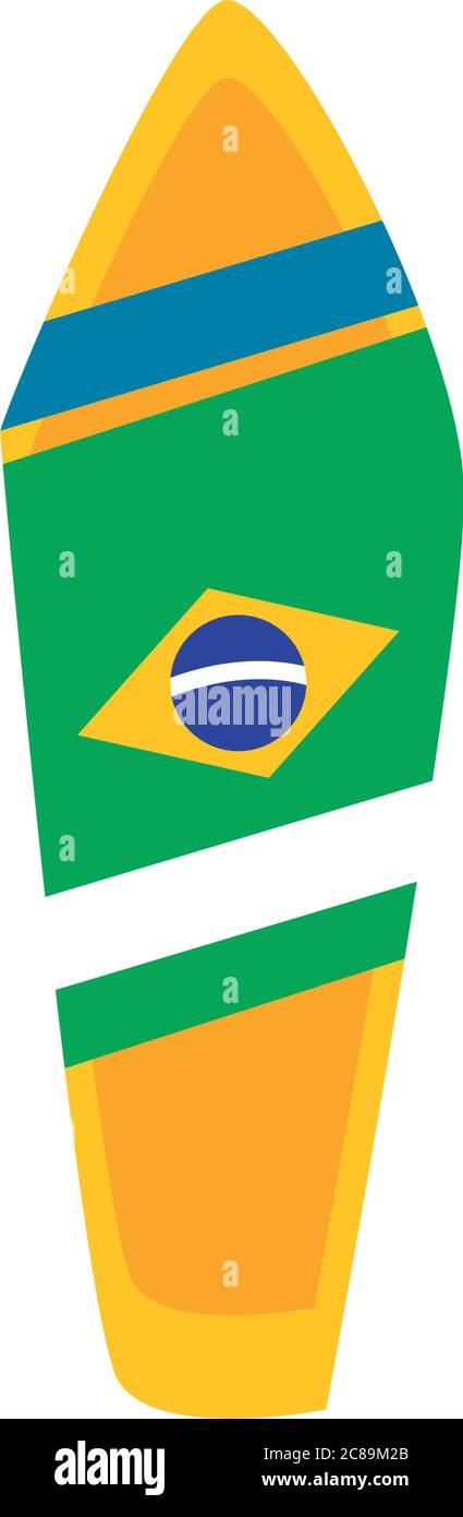 Brazil surf board flat style icon design, Culture tourism brazilian ...