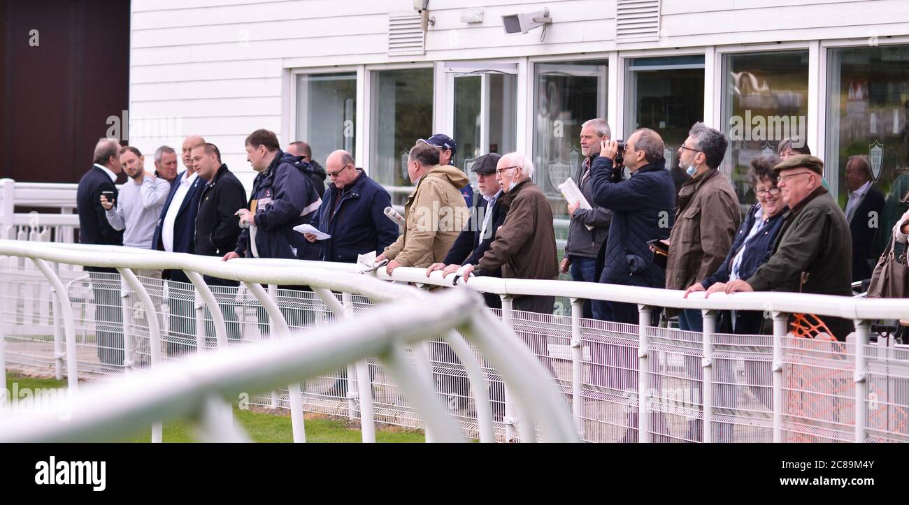 Owners and Connections watch the action at Catterick Bridge Racecourse ...