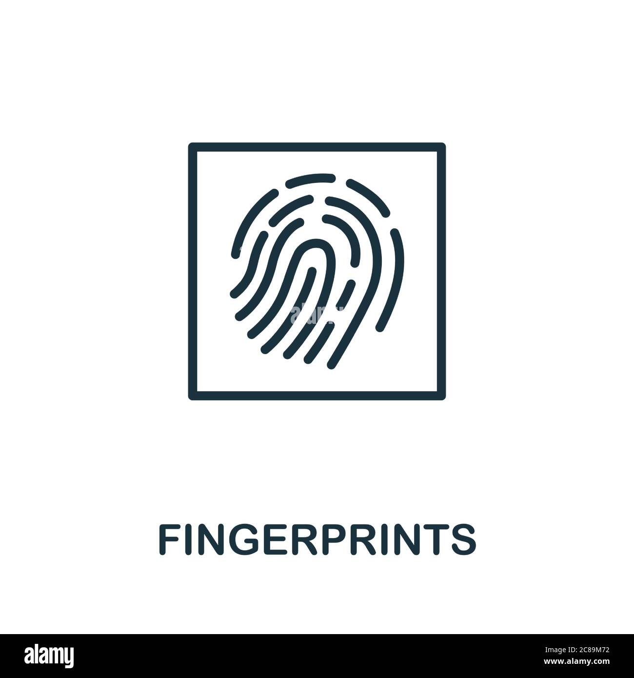 Fingerprints icon. Simple element from police collection. Creative ...