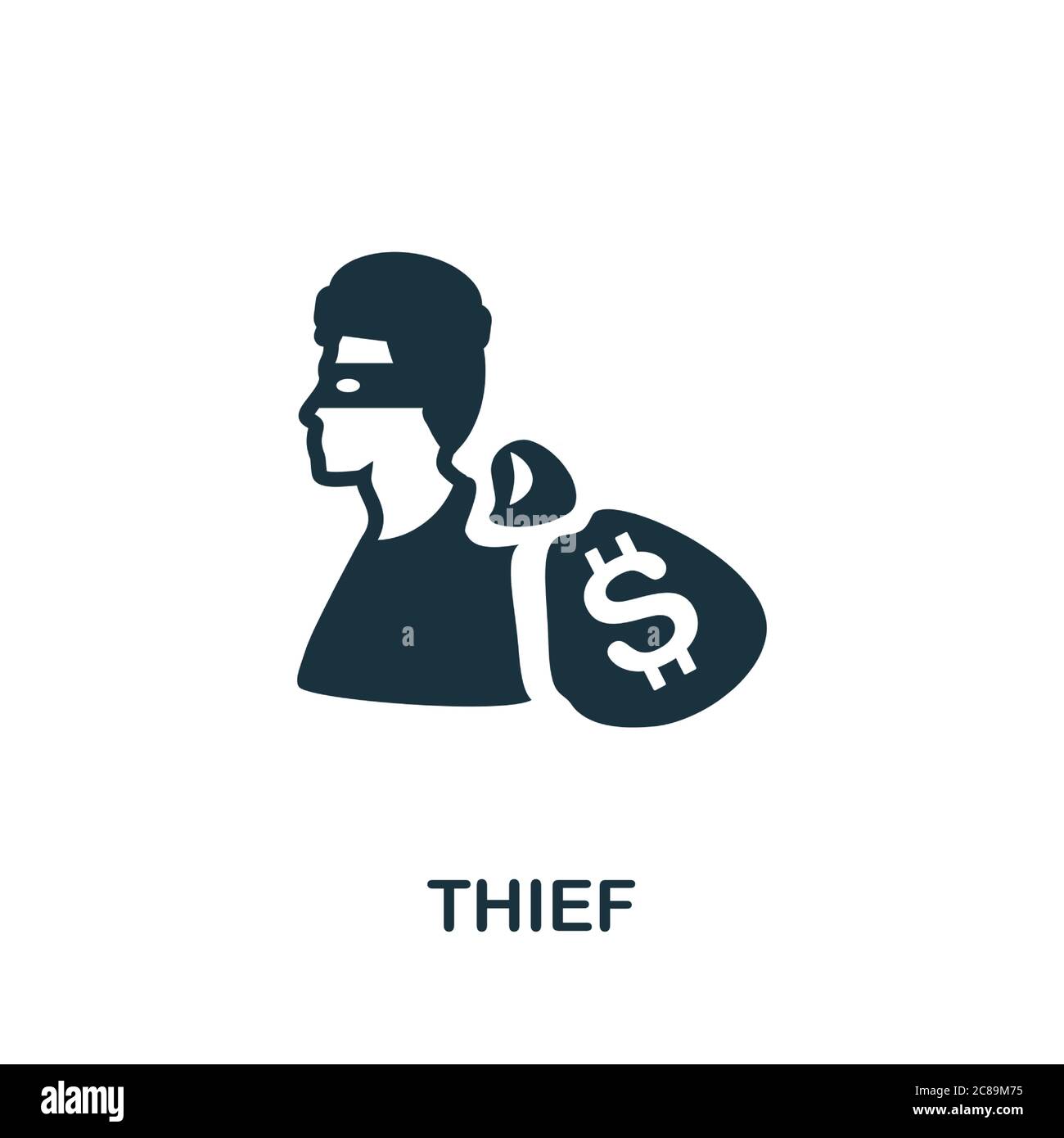 Thief icon. Simple element from police collection. Creative Thief icon ...