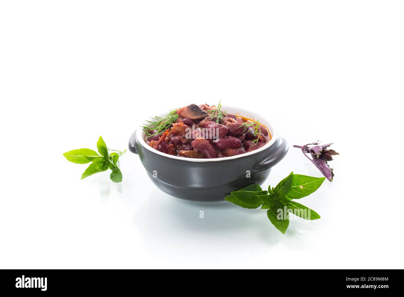 Dish of cooked red kidney beans. Cut Out Stock Images & Pictures - Alamy