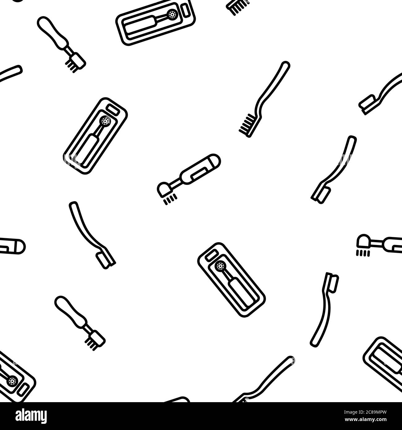 Toothbrush Equipment Vector Seamless Pattern Stock Vector Image & Art ...