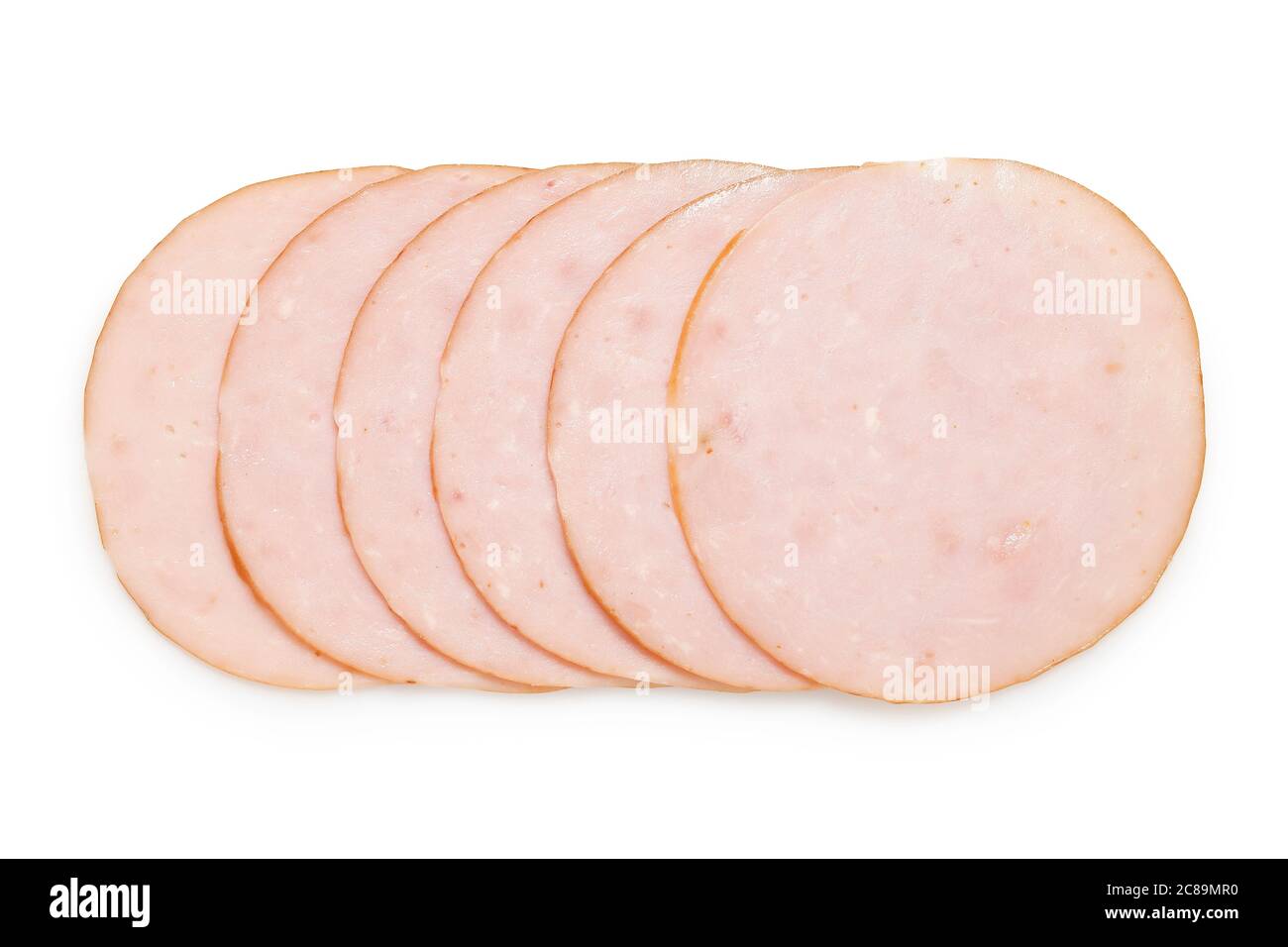turkey meat slices isolated on white, top view Stock Photo - Alamy