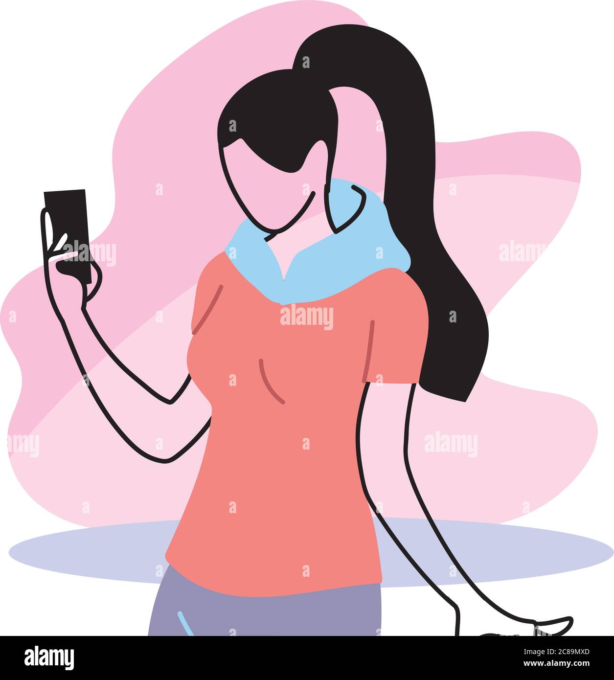 Checking messages Stock Vector Images - Alamy