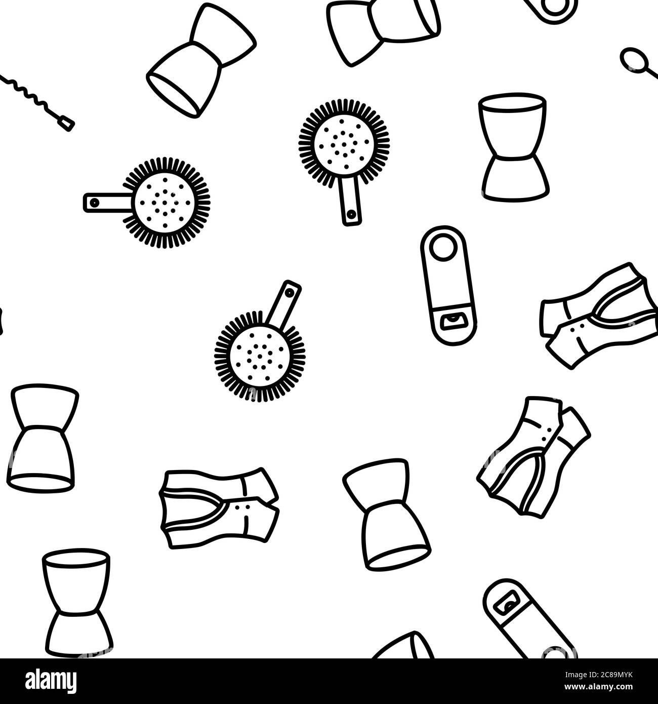 Bartender Equipment Vector Seamless Pattern Stock Vector Image & Art - Alamy