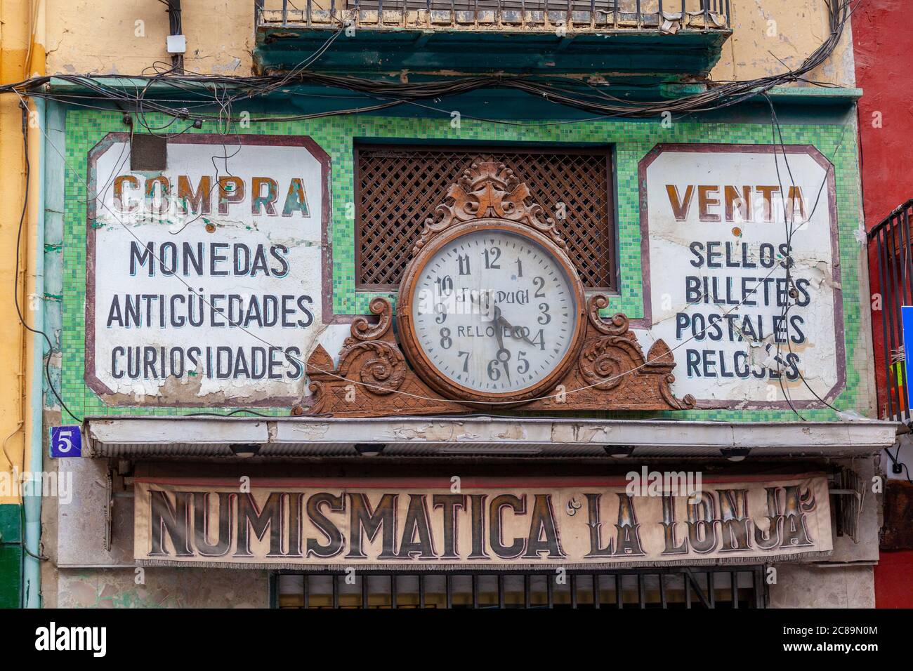 Old Retail Sign, Valencia, Spain Stock Photo - Alamy