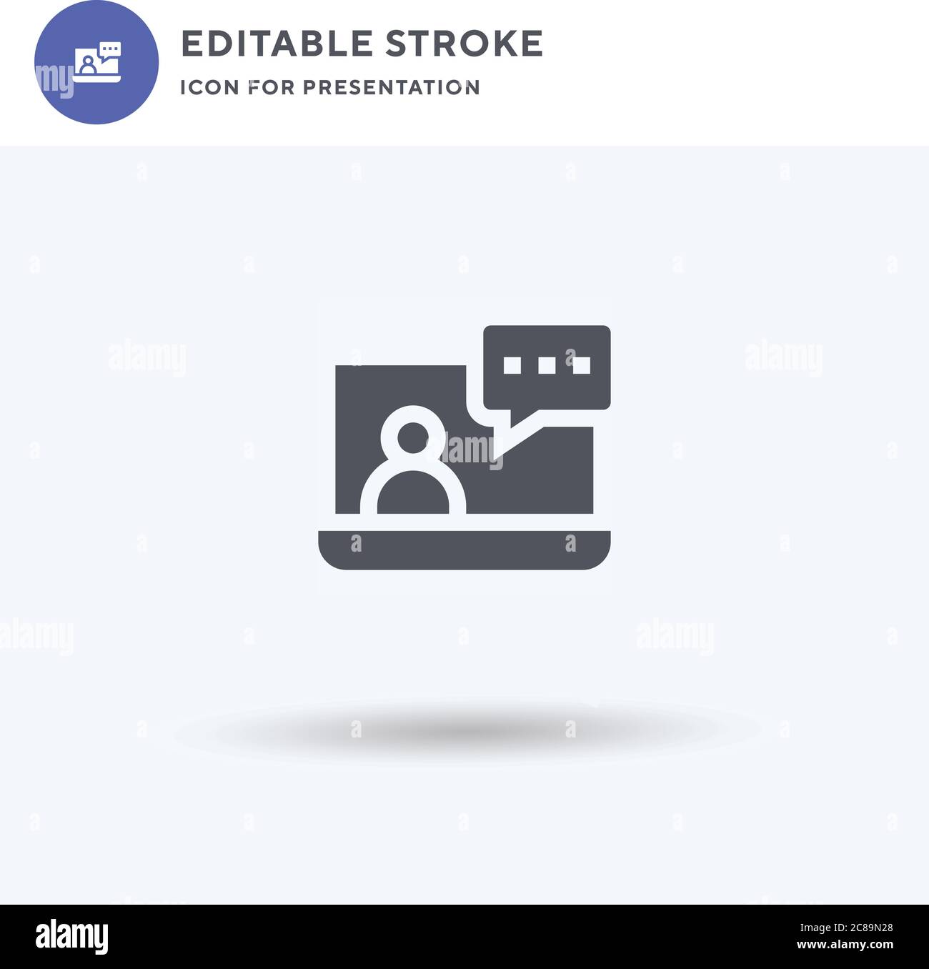 Elearning icon vector, filled flat sign, solid pictogram isolated on ...