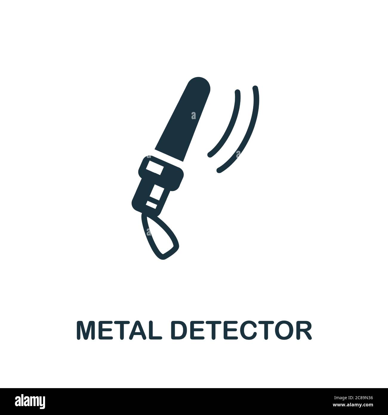Metal Detector icon. Simple element from police collection. Creative ...