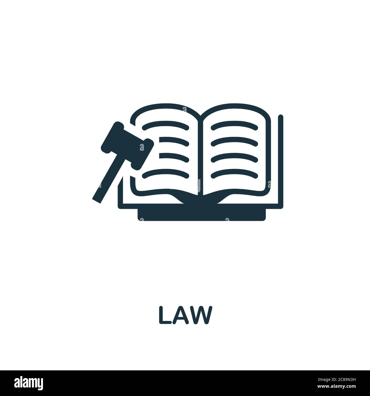 Law icon. Simple element from police collection. Creative Law icon for ...