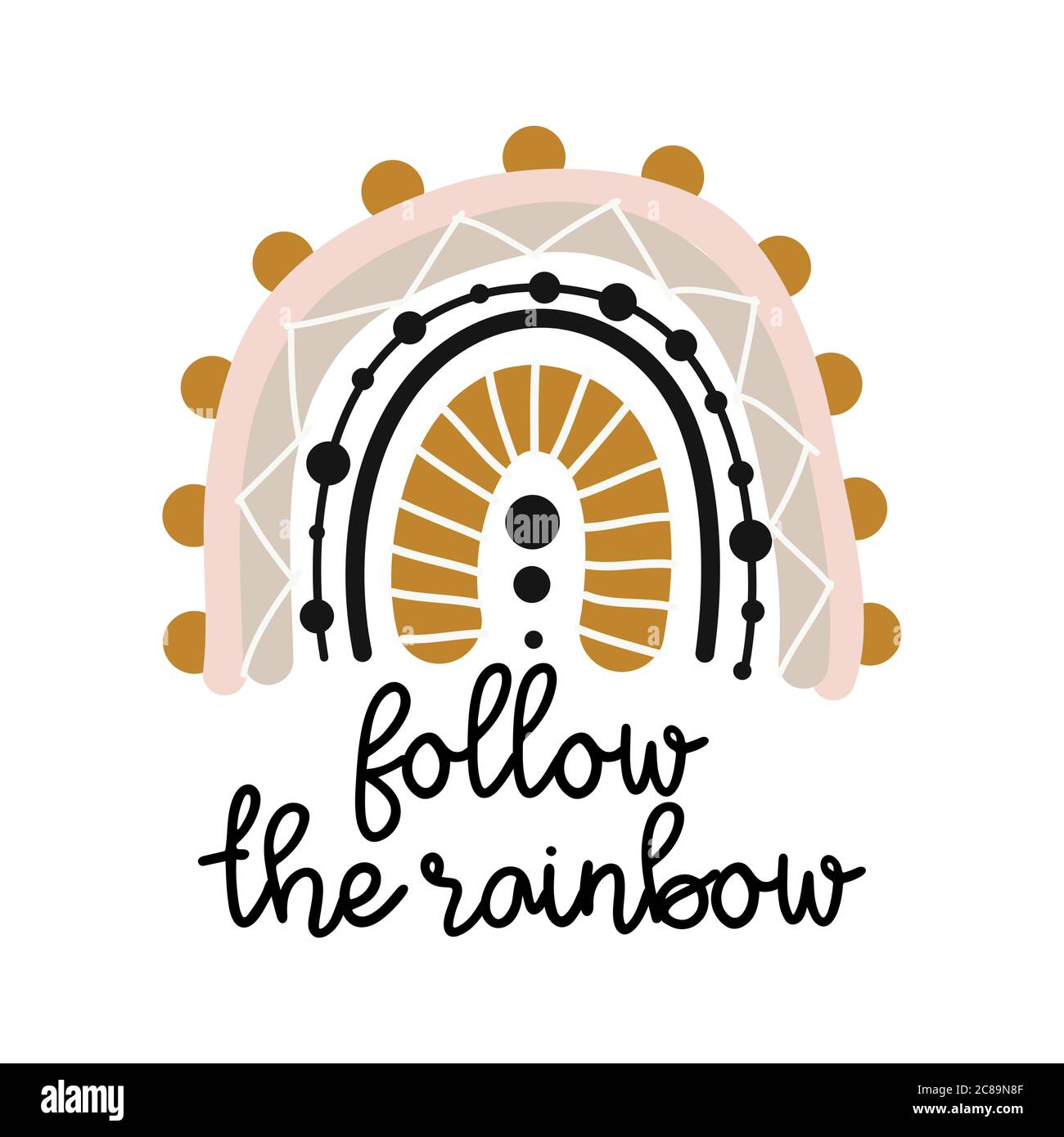 Follow the rainbow - cute rainbow decoration. Little rainbow in ...