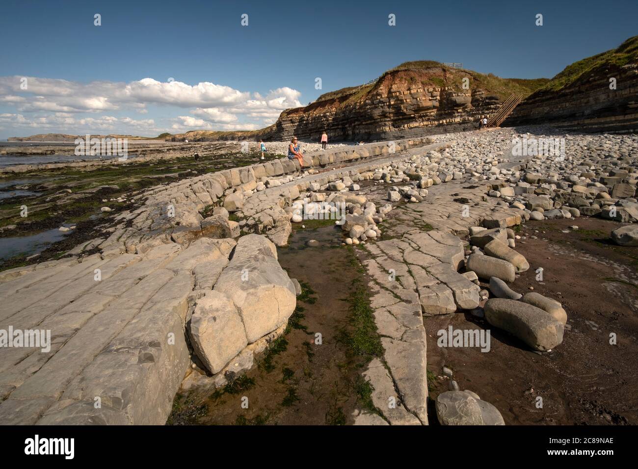 Kilve Beach, Somerset, UK, noted for it's fossils, geological ...