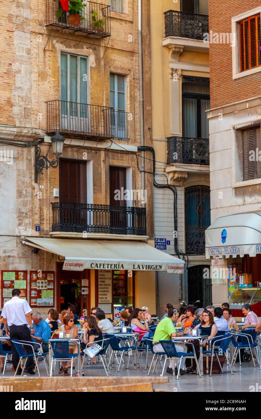 Street Cafe, Valencia, Spain Stock Photo - Alamy