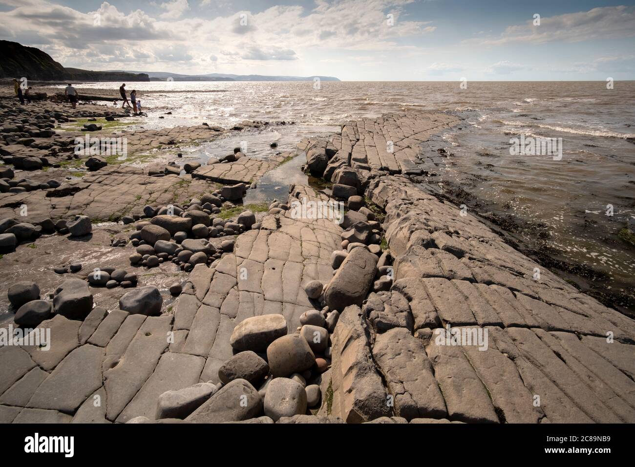 Kilve Beach, Somerset, UK, noted for it's fossils, geological ...