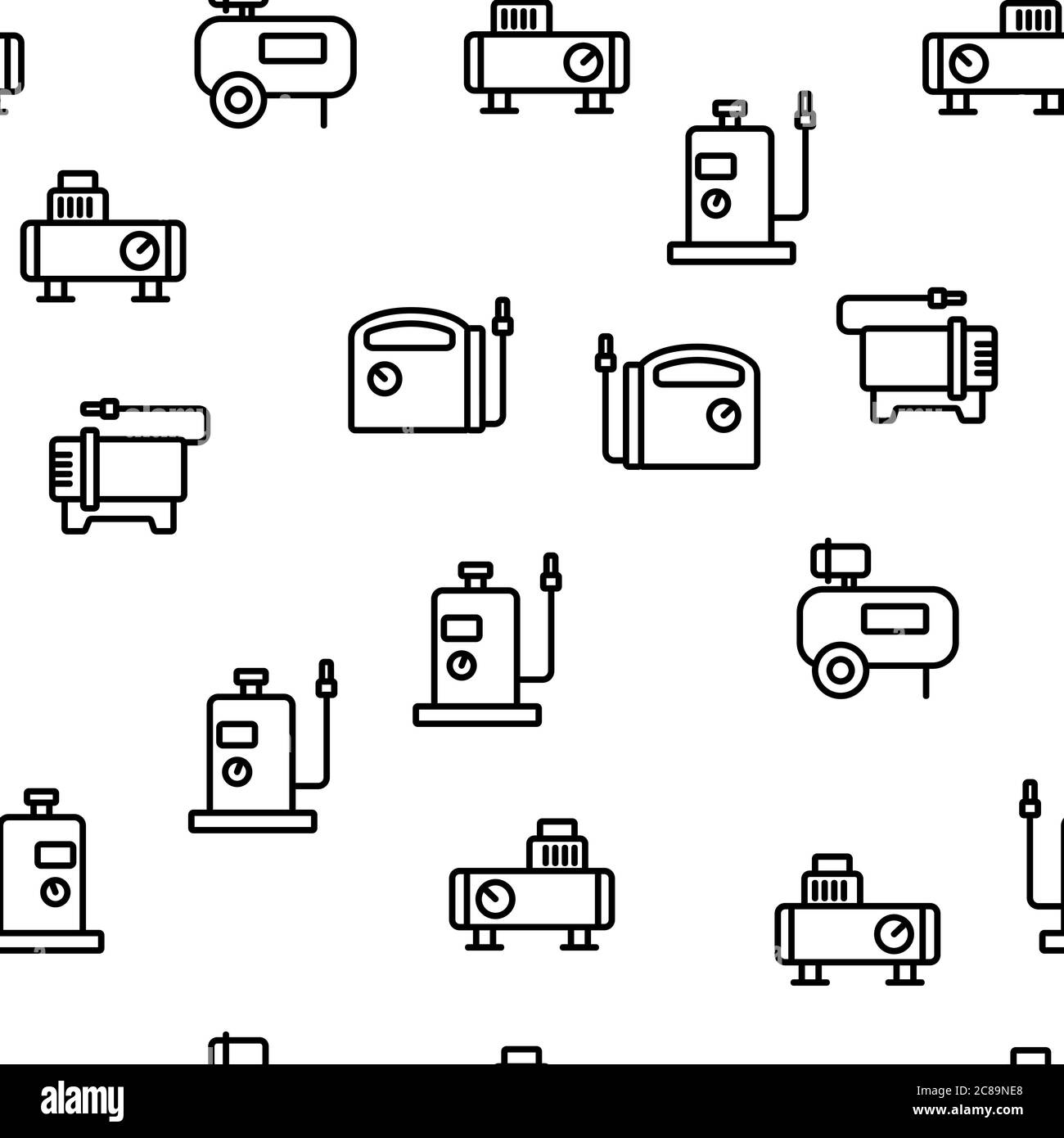 Air Compressor Device Vector Seamless Pattern Stock Vector Image & Art ...