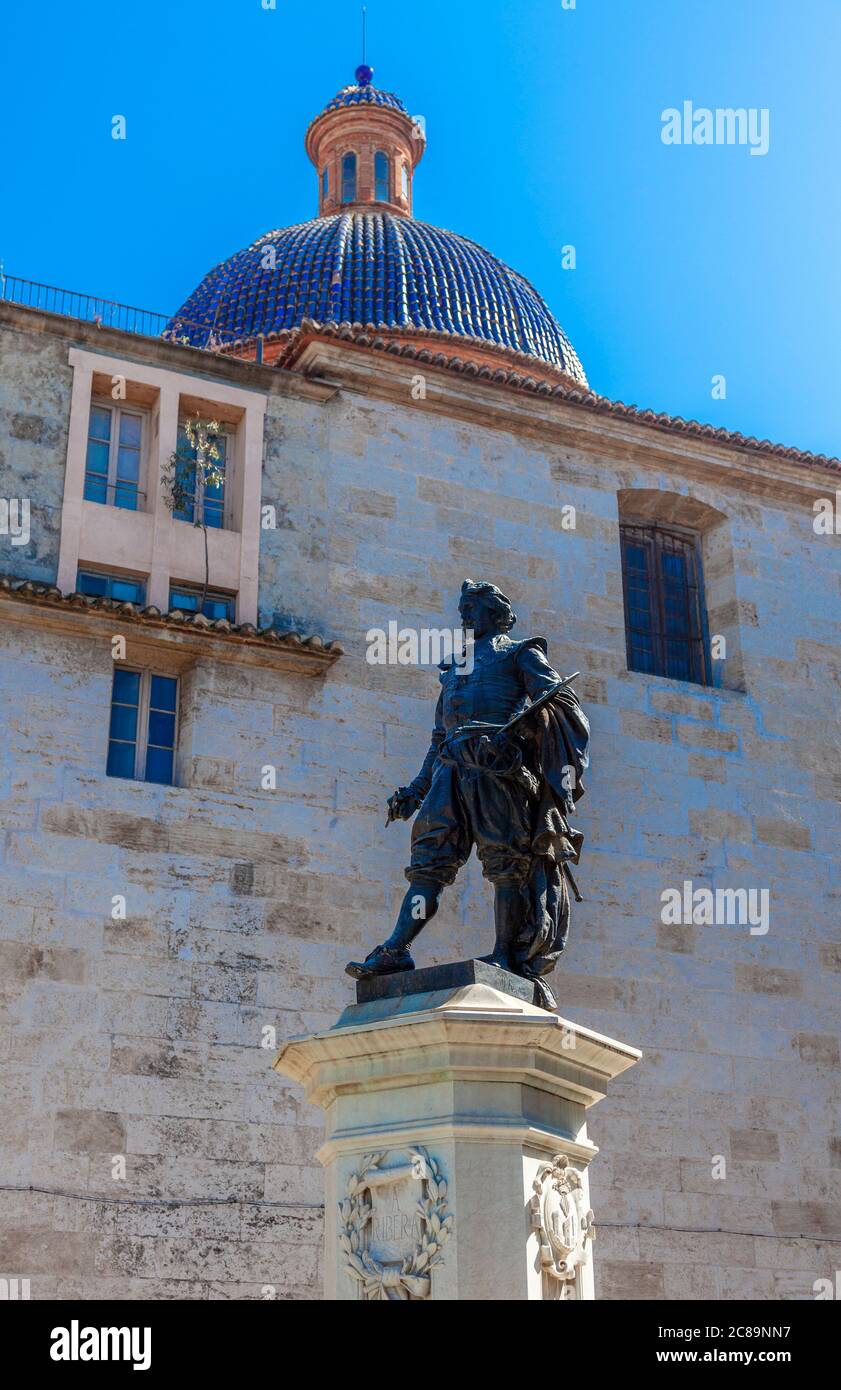 Statue of Jose de Ribera, Plaza Del Poeta Llorente, Valencia, Spain ...
