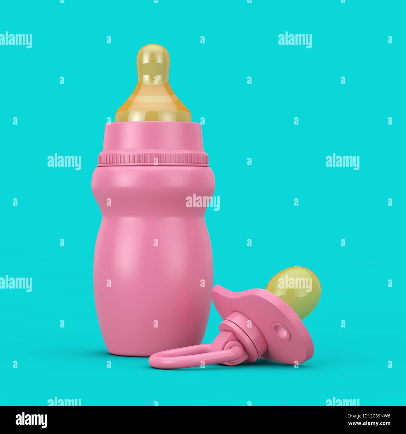 Pink pacifier 3d hi-res stock photography and images - Alamy
