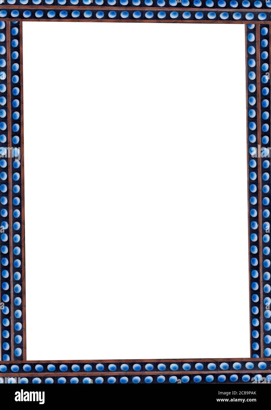 White frame background with decorated design borders Stock Photo - Alamy