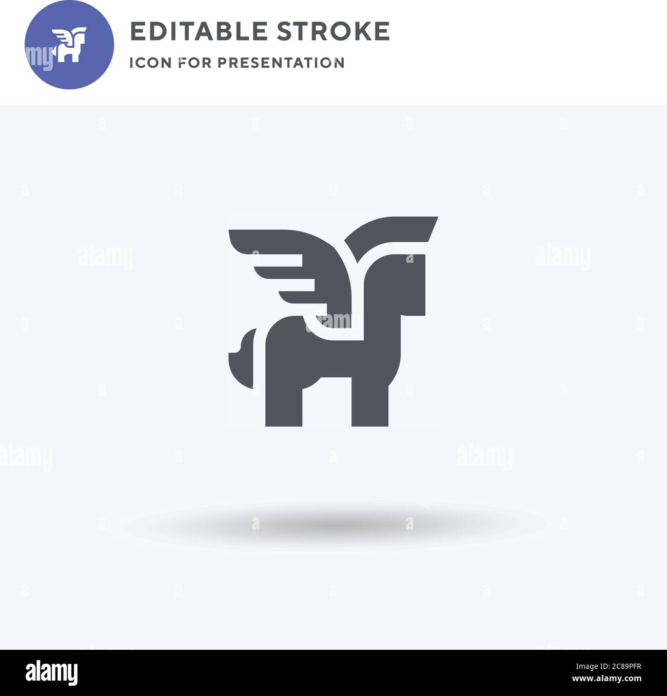 Pegasus icon vector, filled flat sign, solid pictogram isolated on ...