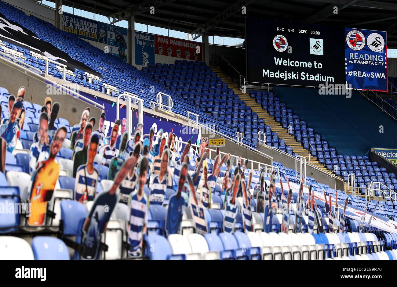 General view of the stadium with fan cardboard cut-outs before the Sky ...