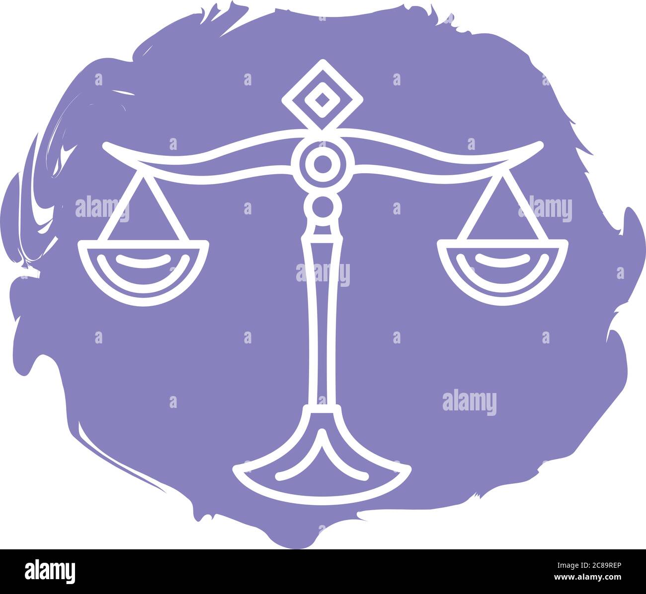 libra zodiac sign block style icon vector illustration design Stock ...