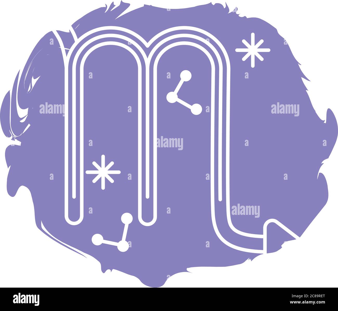 scorpio zodiac sign symbol block style icon vector illustration design ...