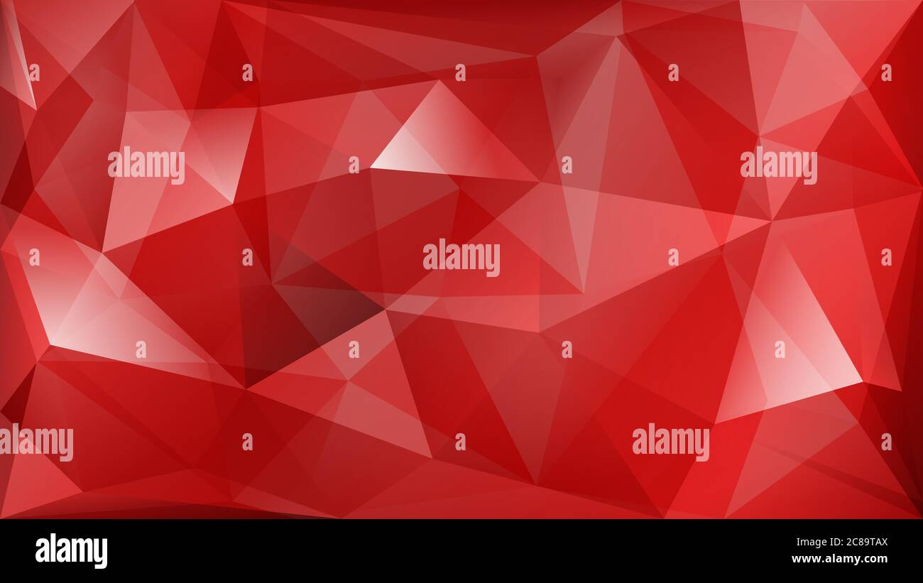 Abstract polygonal background of many triangles in red colors Stock ...